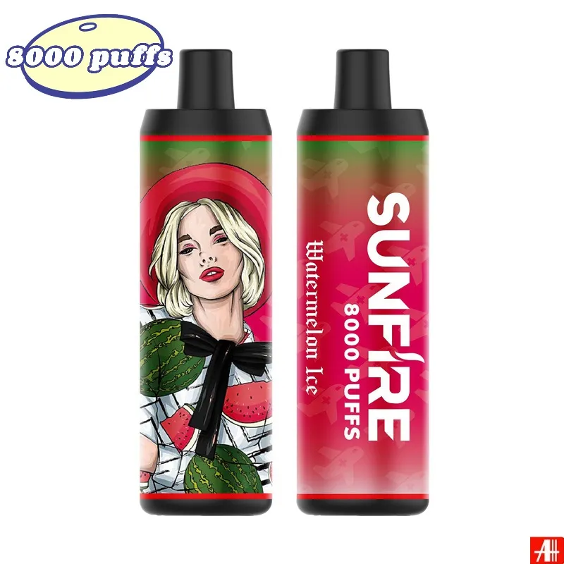 Sunfire Puff 7k 8k 9k E Cigarette Jetable Directement Aux Poumons Vapes
