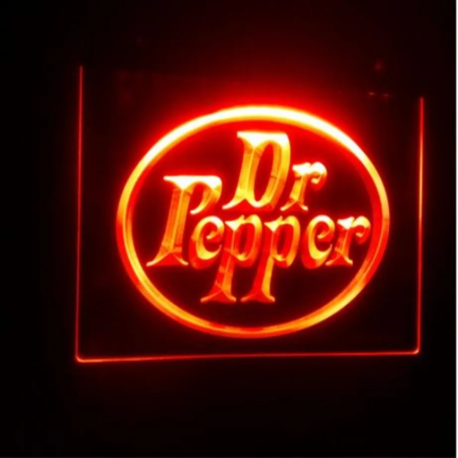 New Dr Pepper Style LED Neon Sign - 3D Bar Sign, Pub & Club Decor, Home ...