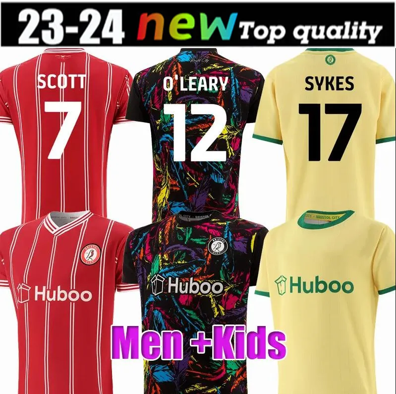23 24 Bristol City Soccer Jerseys Men Kids Kits SCOTT PATERSON WELLS ...