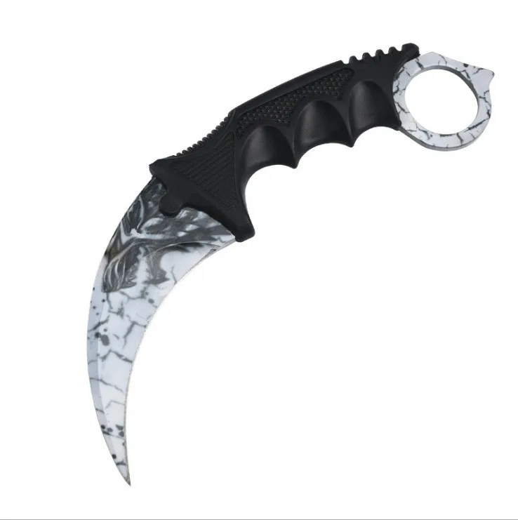 Tactical Karambit Knife Hawkbill With Sheath And Cord Curved Blade ...