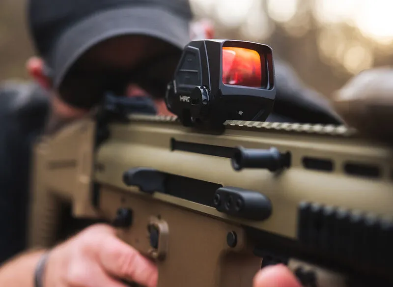 Tactical Compact HRO Red Dot Sight CQB MODE Reticle Scope With Dual ...