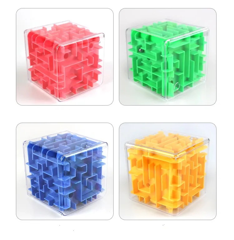 3x3 Maze Cube Magic Square, Transparent ABS Plastic Puzzle Cube, Brain ...