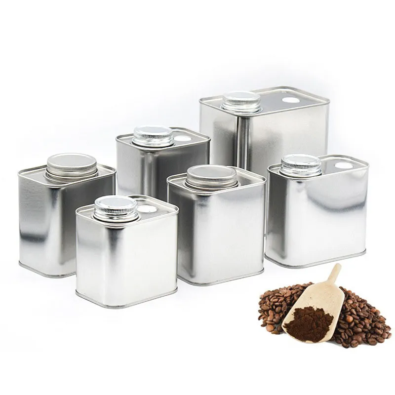 Metal Tin Box With Lid, Coffee And Tea Storage Container Airtight Food ...