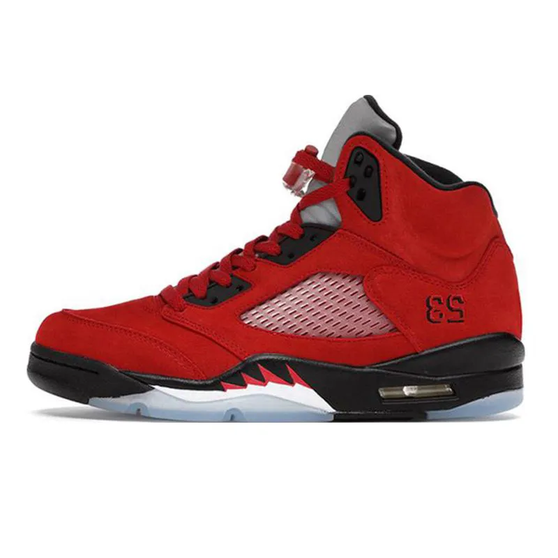 Mens Jumpman 5 Lavender Basketball Shoes Stealth Red Suede With Raging ...