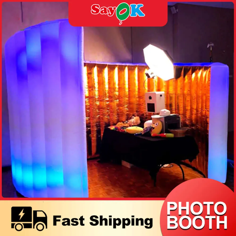 3x2.4m Inflatable Photo Booth Backdrop, PVC Fence Wall Background for ...