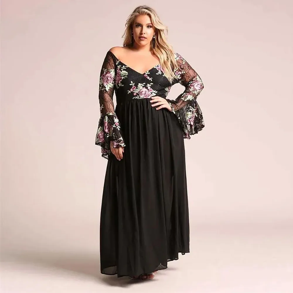 Plus Size Special Occasion Dresses Black Evening Dresses Prom Party ...