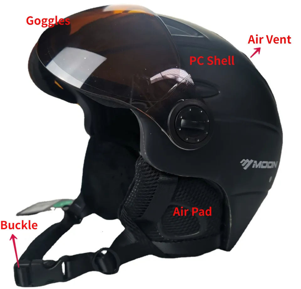 DHgate.com:Ski & Snowboard Helmet with Integrated Goggles for Men ...