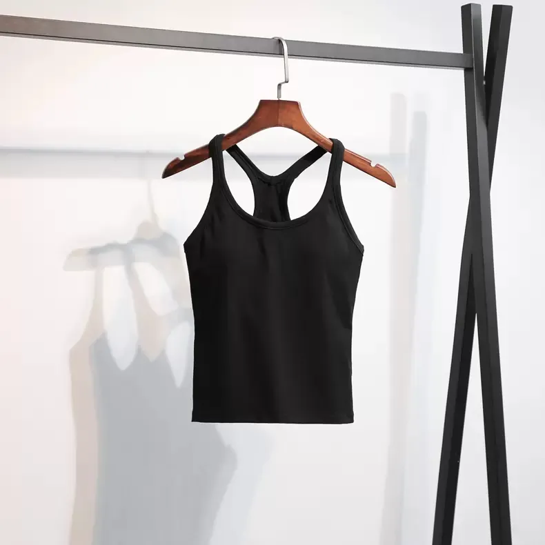 DHgate.com:Womens Yoga Vest with Built-in Bra, Quick-Dry Crop Tank Top ...