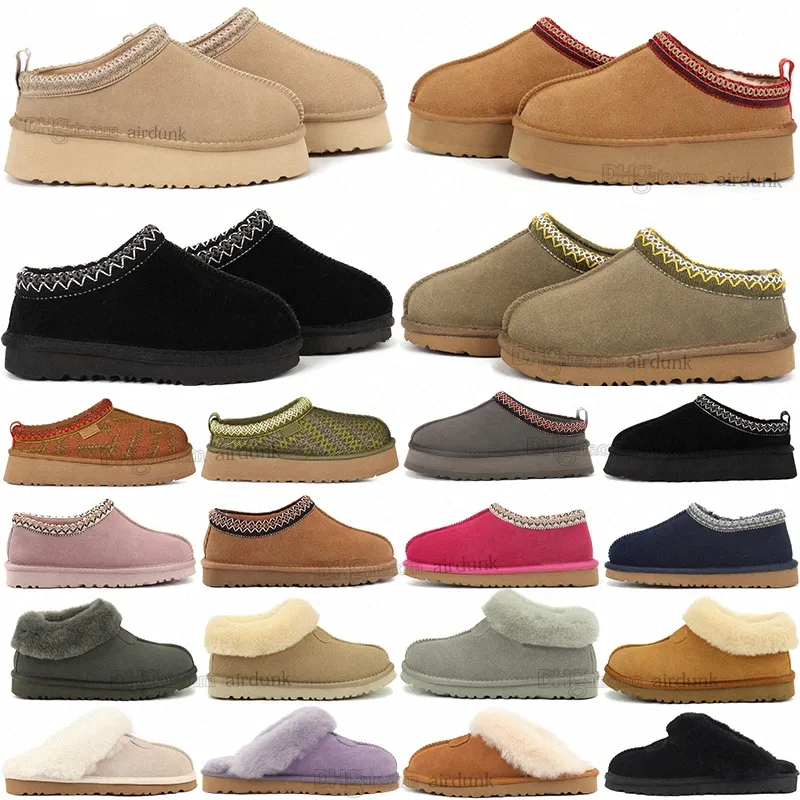 Tazz Tasman Fluffy Slipper Boots Australia Mustard Seed Chestnut Fur ...