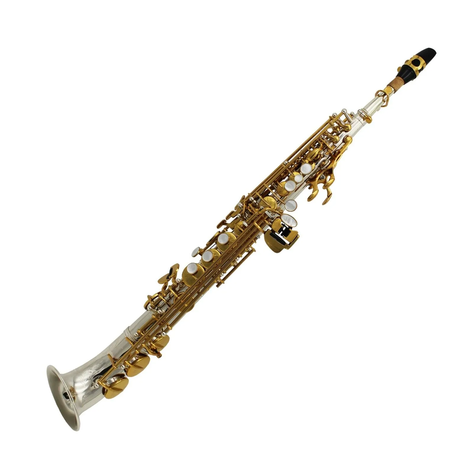 DHgate.com:Silver-Plated Curved Soprano Saxophone Saxello, J-Bell ...