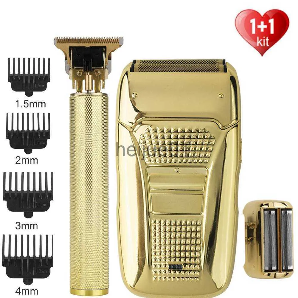 Electric Head Hair Shaver & Beard Trimmer Set Rechargeable Hair Clipper ...