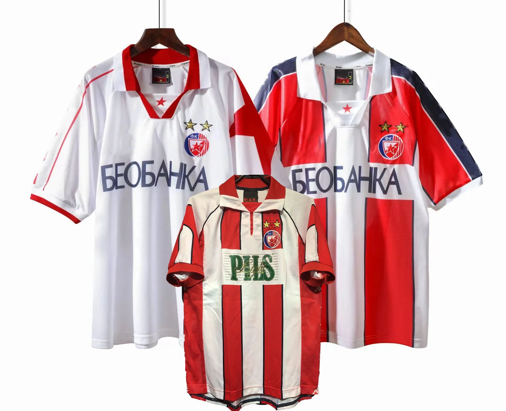 Mejor Precio En A Granel Retro Red Star Belgrade Soccer Jersey 1995 ...