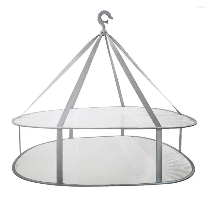 Foldable 2-Tier Sweater Drying Rack - Hanging Mesh Clothes Dryer, Space ...