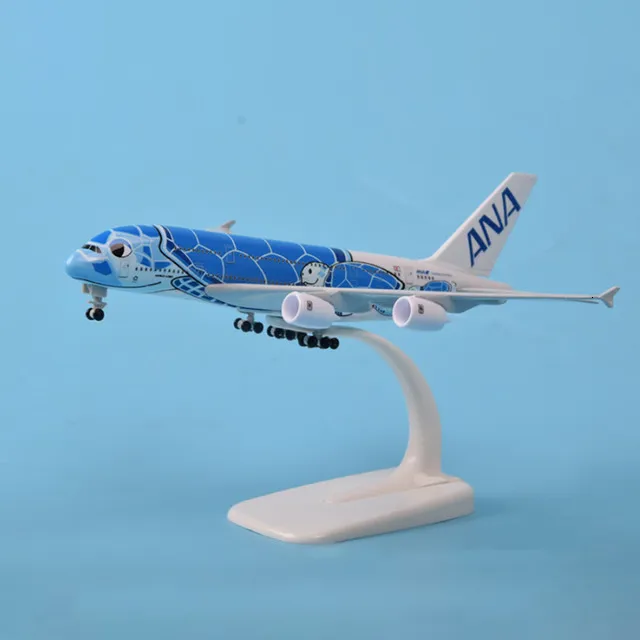 Diecast Model Car 20CM 1 400 Scale Airbus A380 ANA Turtle Airlines ...