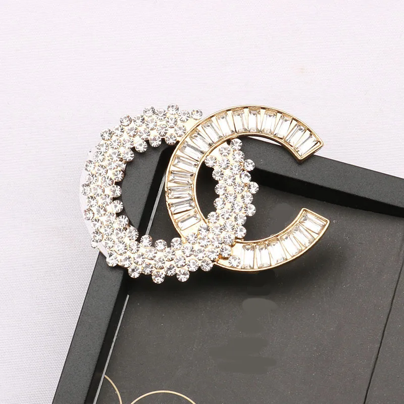 Elegant Brooch Pins For Women 18K Gold Plated Letter Brooches With ...