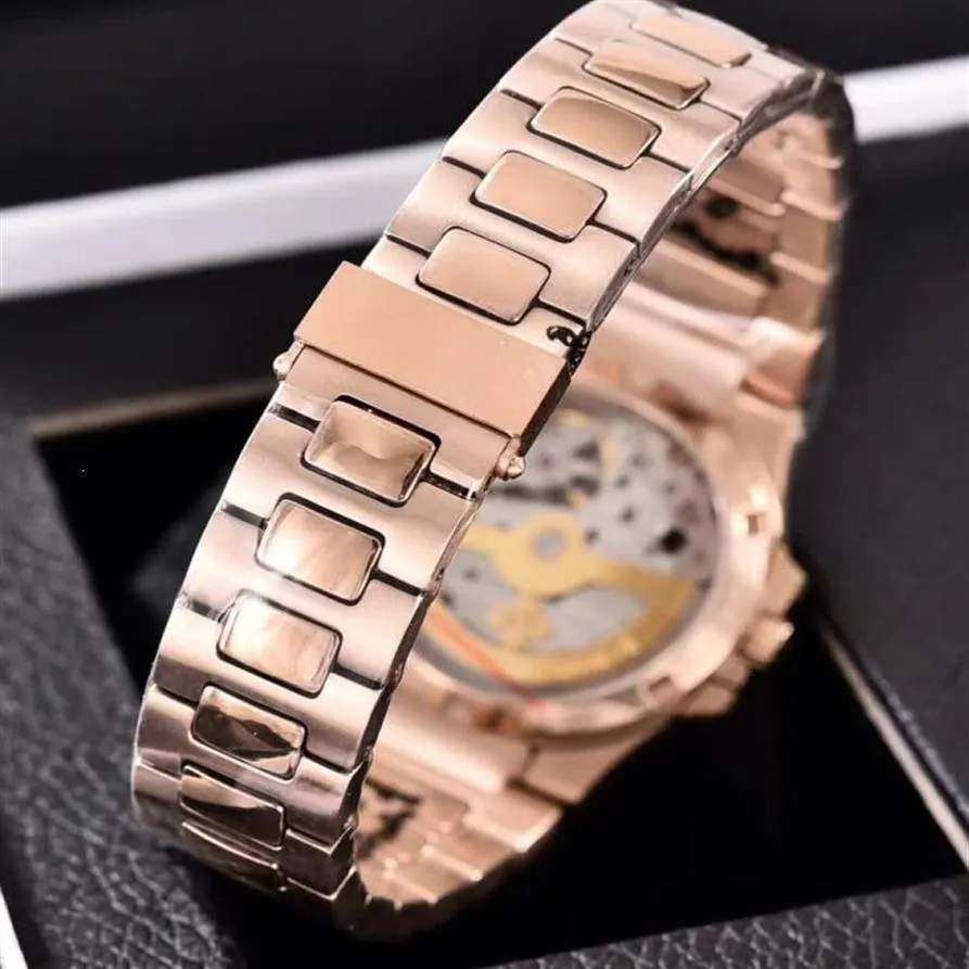 Ladies 35mm Nautilus Mechanical Automatic Watch with 18k Rose Gold ...
