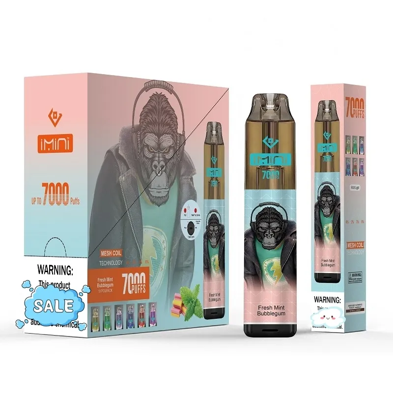 Original Imini Puff 7000 Disposable 7k Vape Puffs Vaporizer 20 Flavors ...