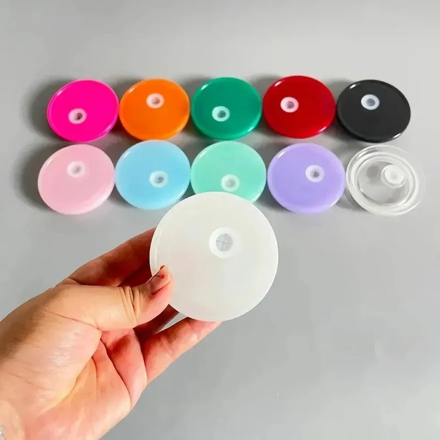 DHgate.com:Colorful Reusable Lids for 16oz Sublimation Glass Jars (Pack ...