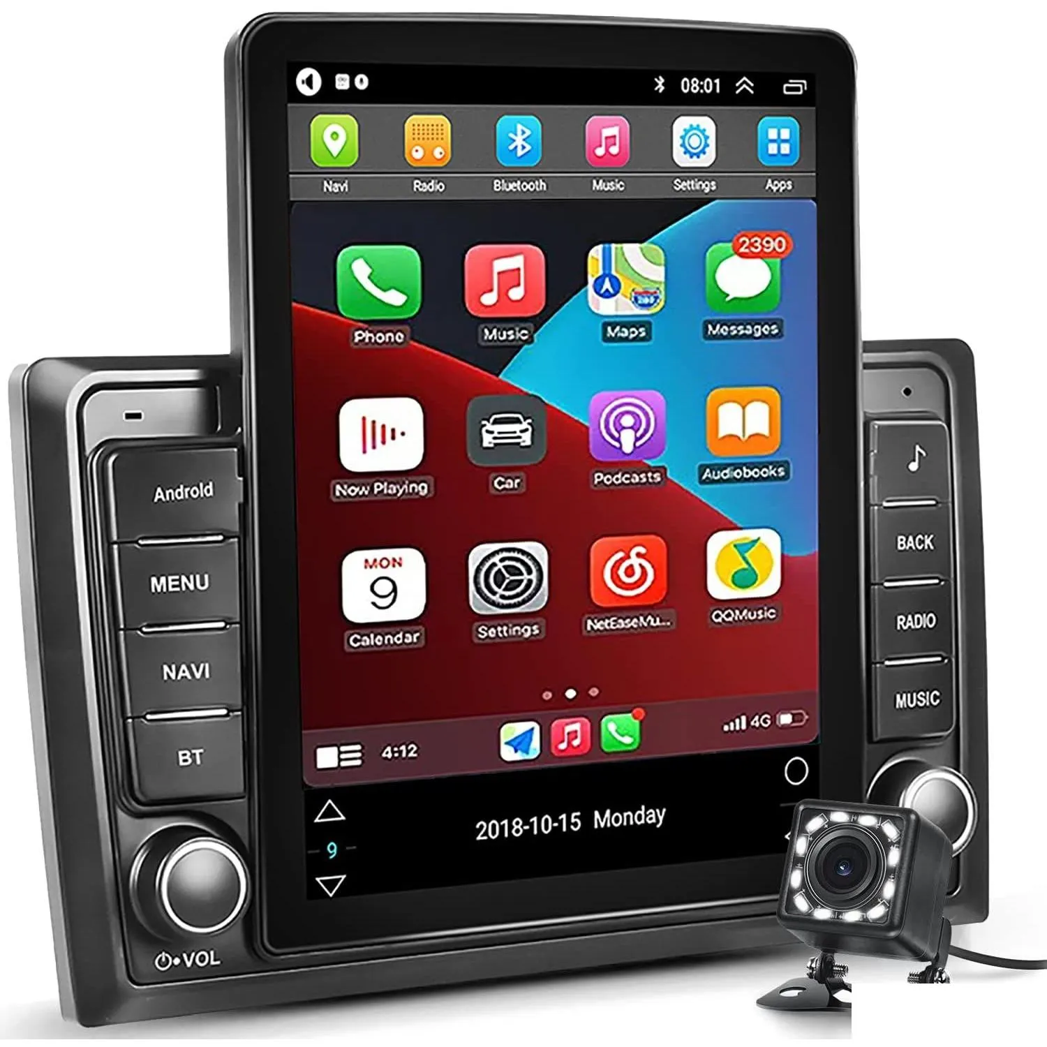 DHgate.com:10.1 Inch Vertical Touch Screen Car DVD Player, Android 9.1 ...