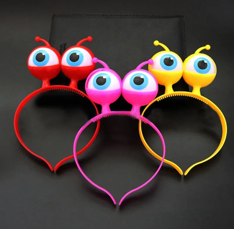 Light Up Headbands Funny Big Eyeball Martian Antenna Headband ...