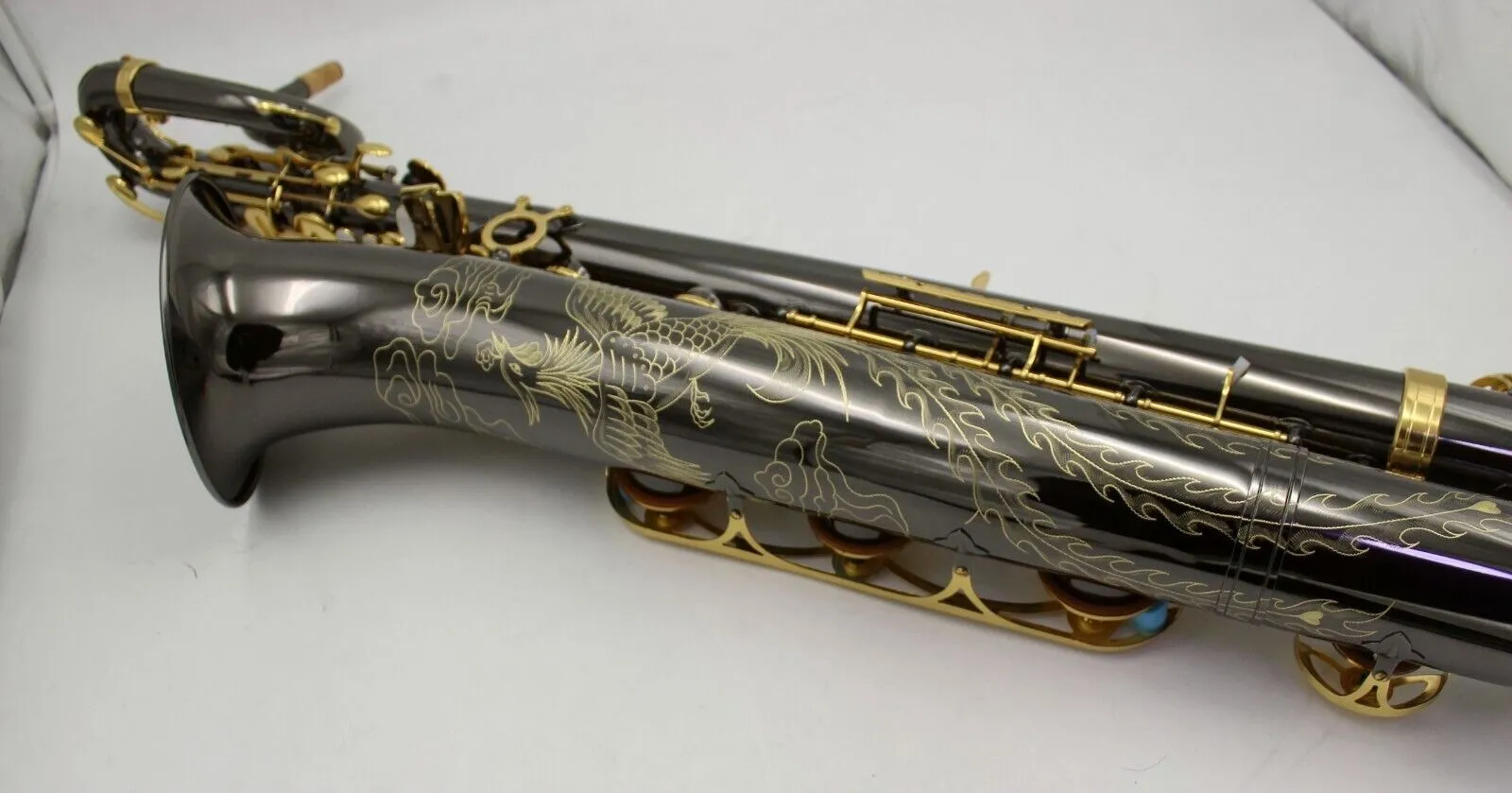 DHgate.com:Baritone Saxophone, Black Nickel Body, Gold Key, Phoenix ...