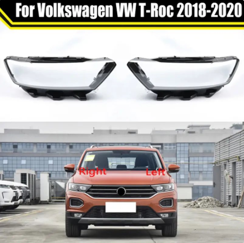 VW T Roc 2018 2020 Transparent Headlight Glass Shell Cover Lampshade For Carbide Headlamp Lens ...