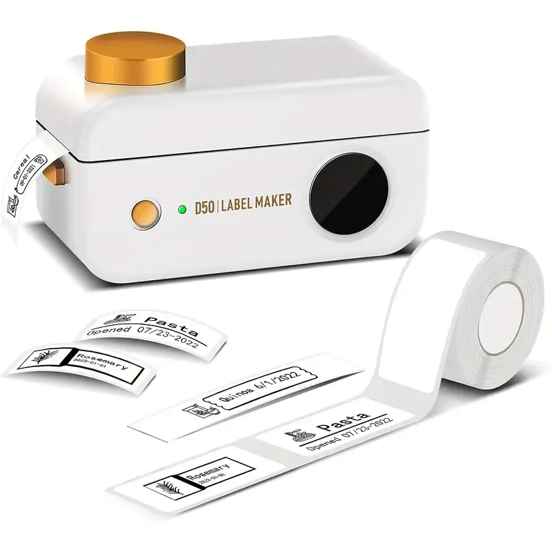 Portable Label Maker - Phomemo D50, 20-24mm Width, Mini Thermal Label ...