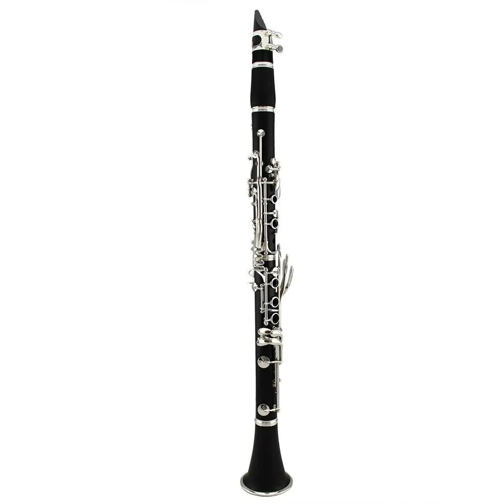 DHgate.com:Eastern music 18 key Bb pro composit wood clarinet silver ...