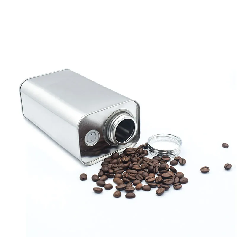 Metal Tin Box With Lid, Coffee And Tea Storage Container Airtight Food ...