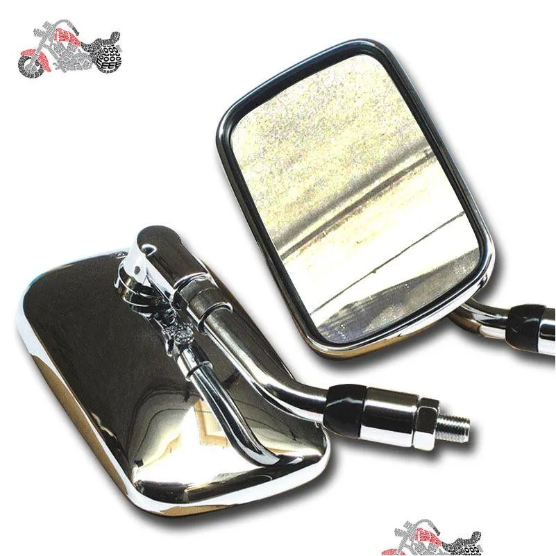 DHgate.com:Motorcycle Mirrors Chrome Rearview Side for Honda Kawasaki ...