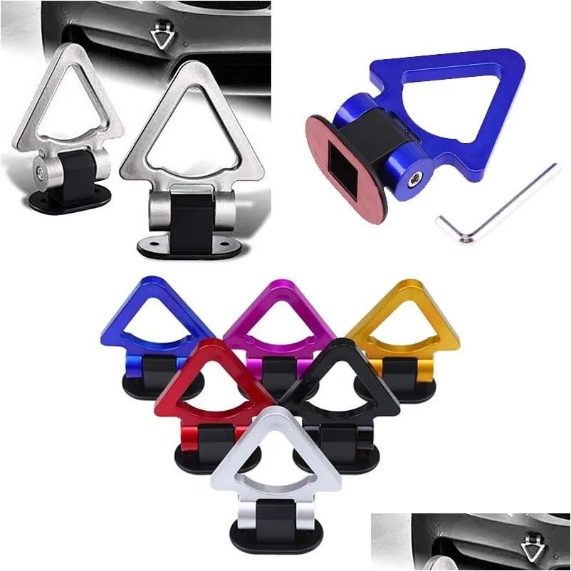 Car Tow Rope Bar Bars Decorative Tow Hooks With Triangle Racing Ring