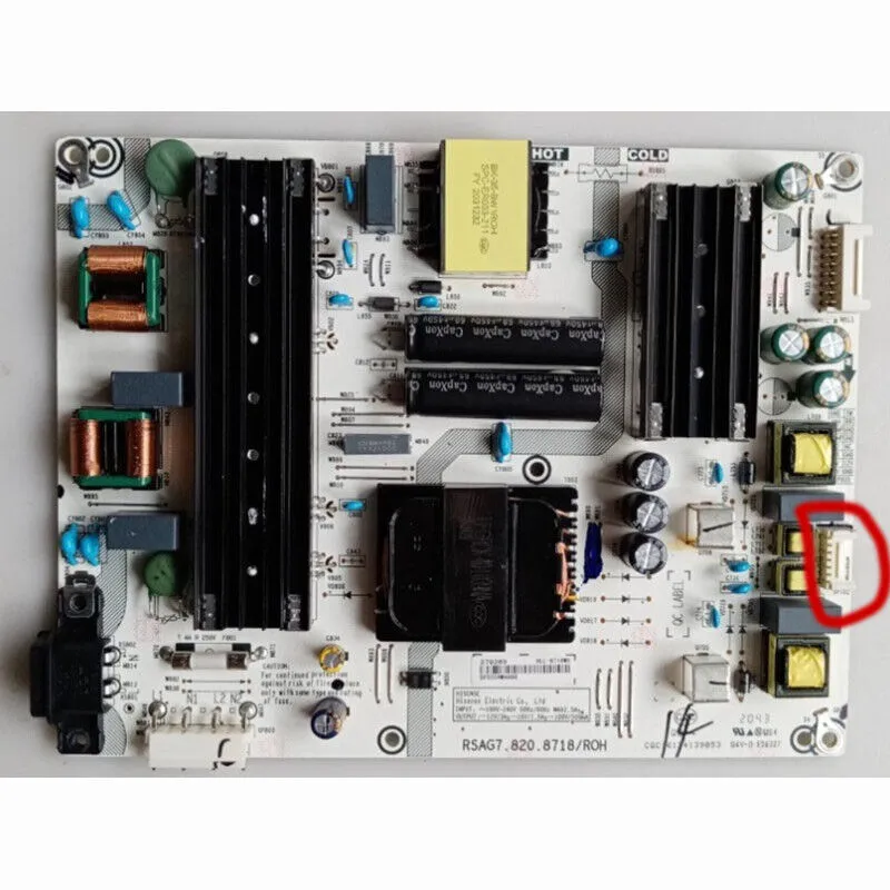 Hisense 65A52F, 65E3F PRO, And 65EM5G Kitchen Power Board With RSAG7.820.8718/ROH Genuine ...