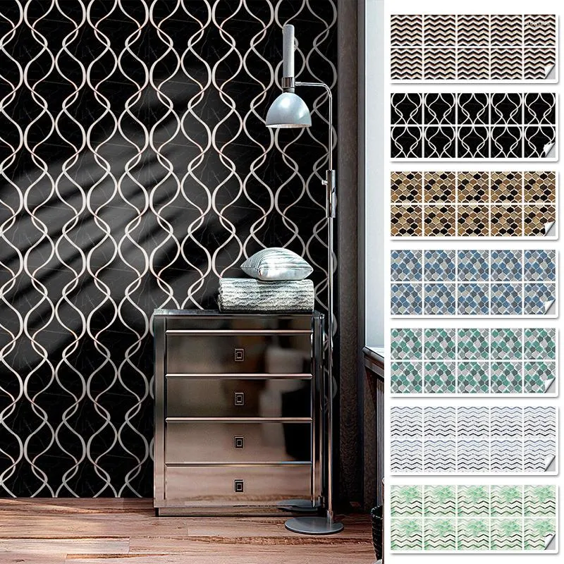 DHgate.com:10Pcs Diagonal Floor Tile Wall Stickers PVC Wall Decals for ...