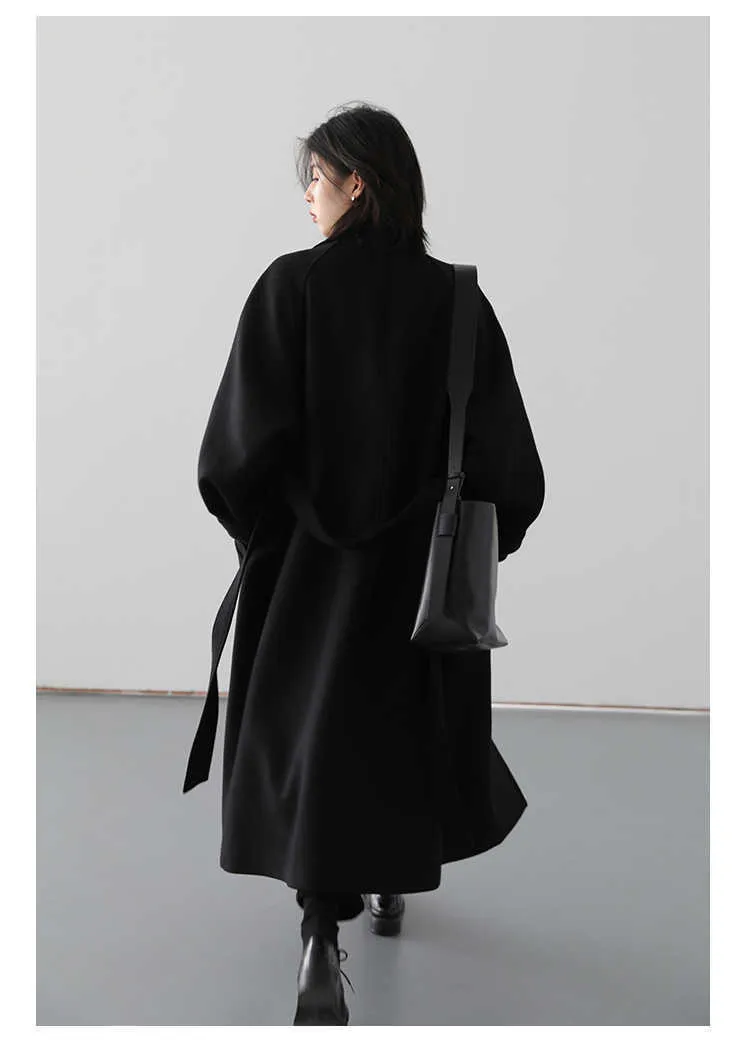 Chic VEN Womens Long Woolen Toteme Trench Coat With Standing Chic VEN Womens Long Woolen Toteme Trench Coat With Standing