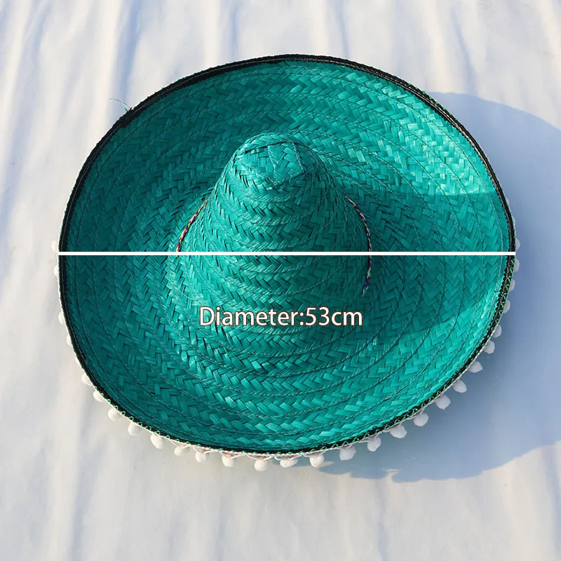 Mexican Style Straw European Vacation Rusty Beret Hat With Wide Brim ...