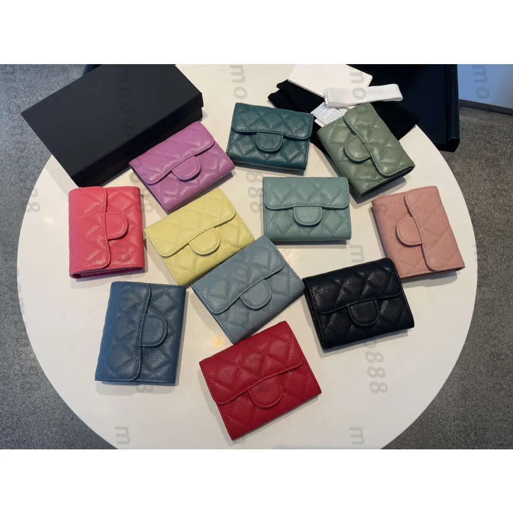 L 10A Top Tier Mirror Quality Women's Wallet Real Leather Caviar Card ...