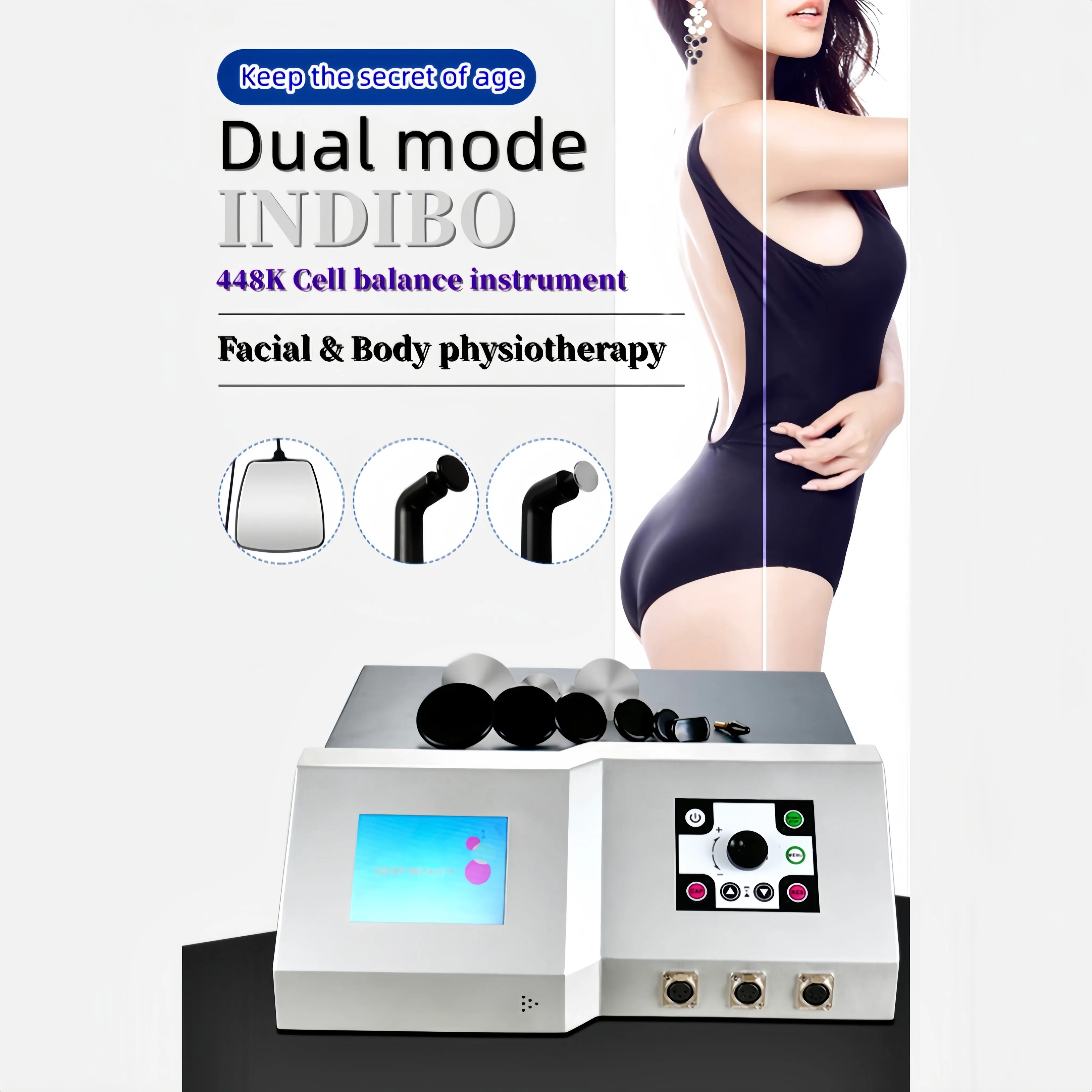 RF Skin Tightening Ret Professional Body Spa Belly Fat Massage Machine With 448KHZ Deep Health ...