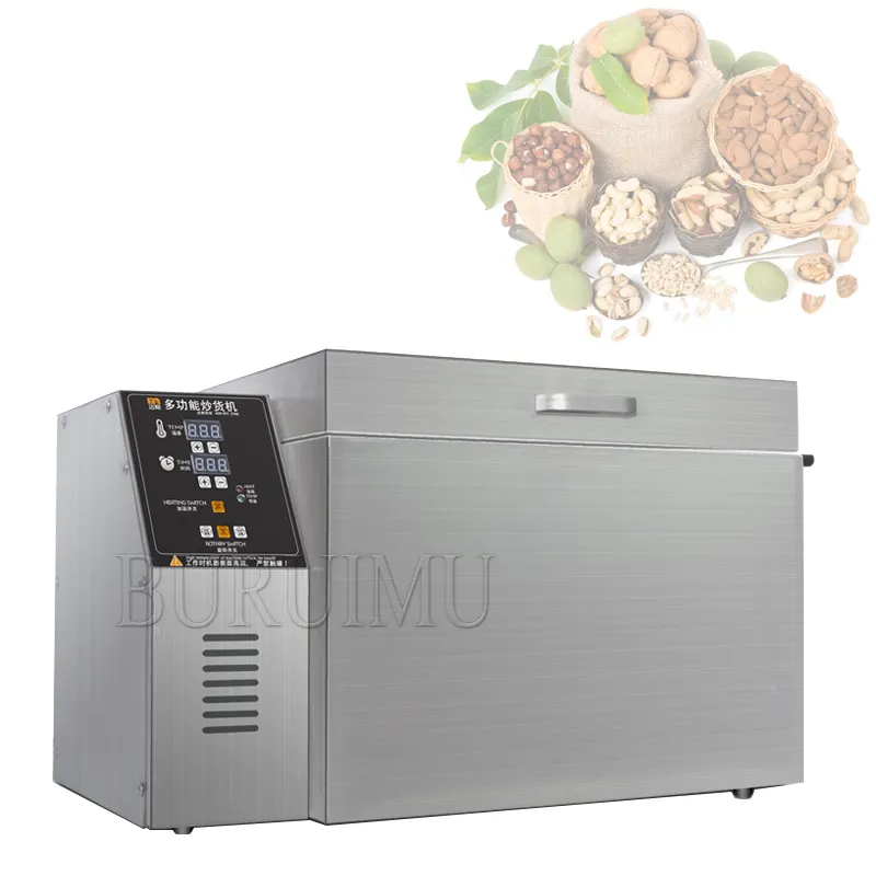 Electric Automatic Cashew Nut Roaster For Almonds, Cocoa Beans, Peanuts ...