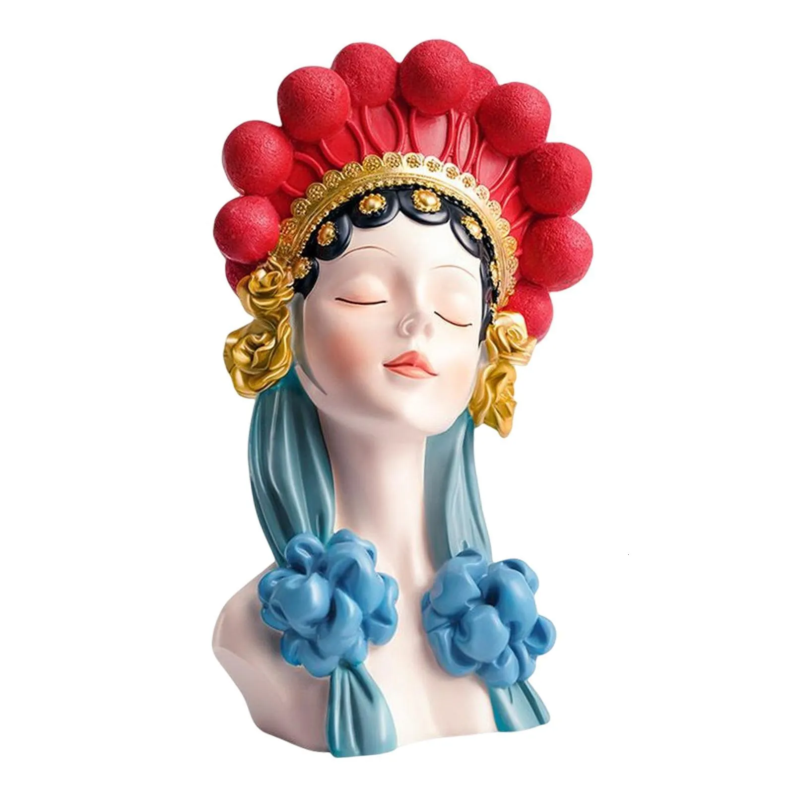 Decorative Objects Figurines Opera Girls Statue Folk Art for Living ...