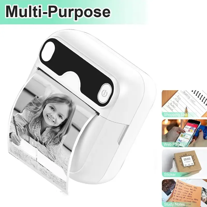 Mini Pocket Thermal Printer - Portable BT Inkless Printer for Notes ...