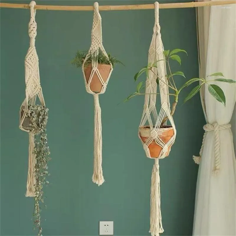 DHgate.com:Handmade Rope Plant Hanger Baskets, Knotted Lifting Rope ...