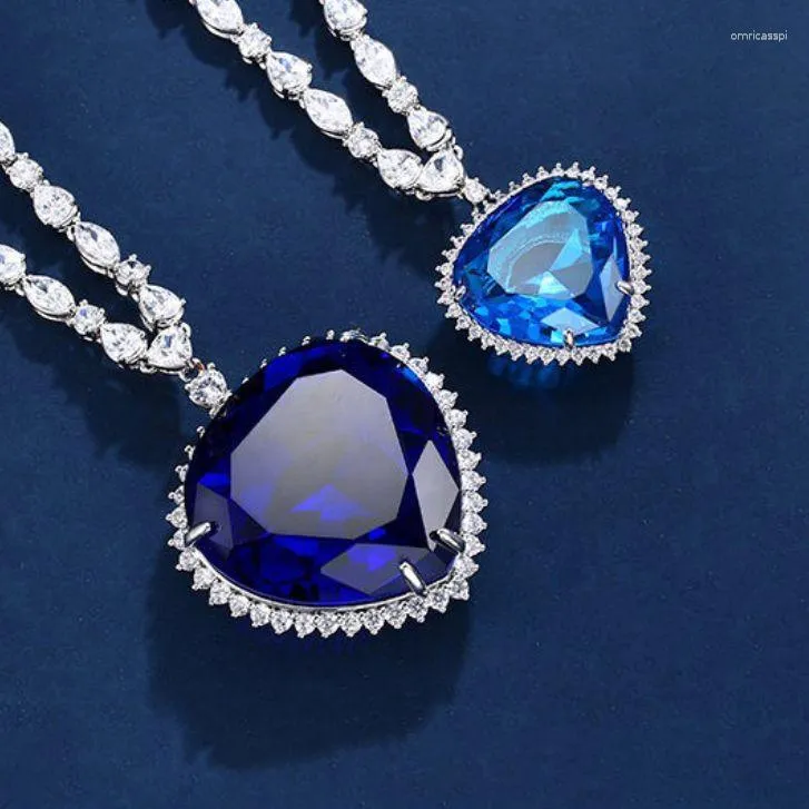 Titanic Heart of the Ocean Necklace - Crystal Pendant Jewelry for Women ...