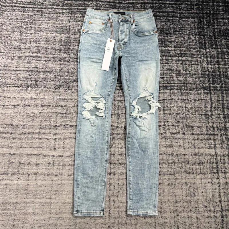 Mens Designer Ripped Straight Topman Jeans With Washed Holes Available ...