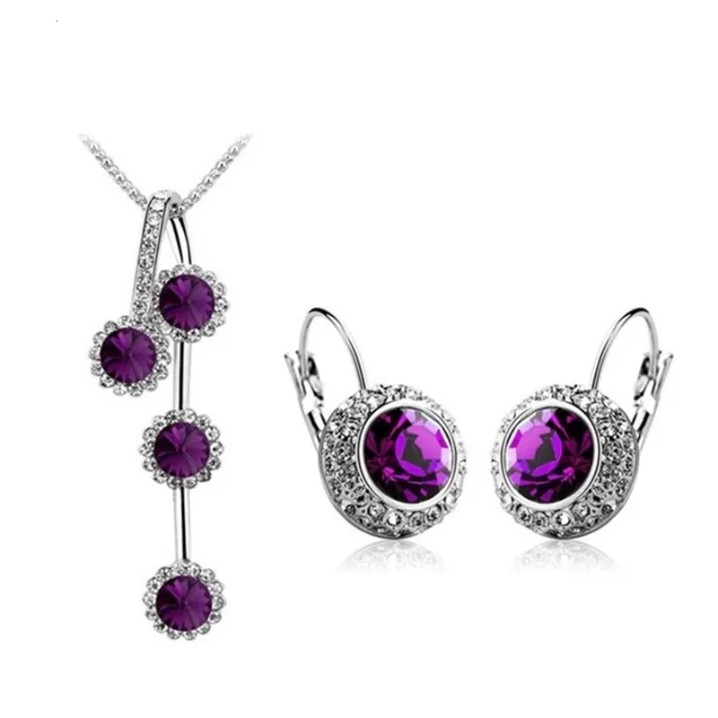 DHgate.com:Wedding Jewelry Set Noble Lady Crystal Pendant Necklace ...