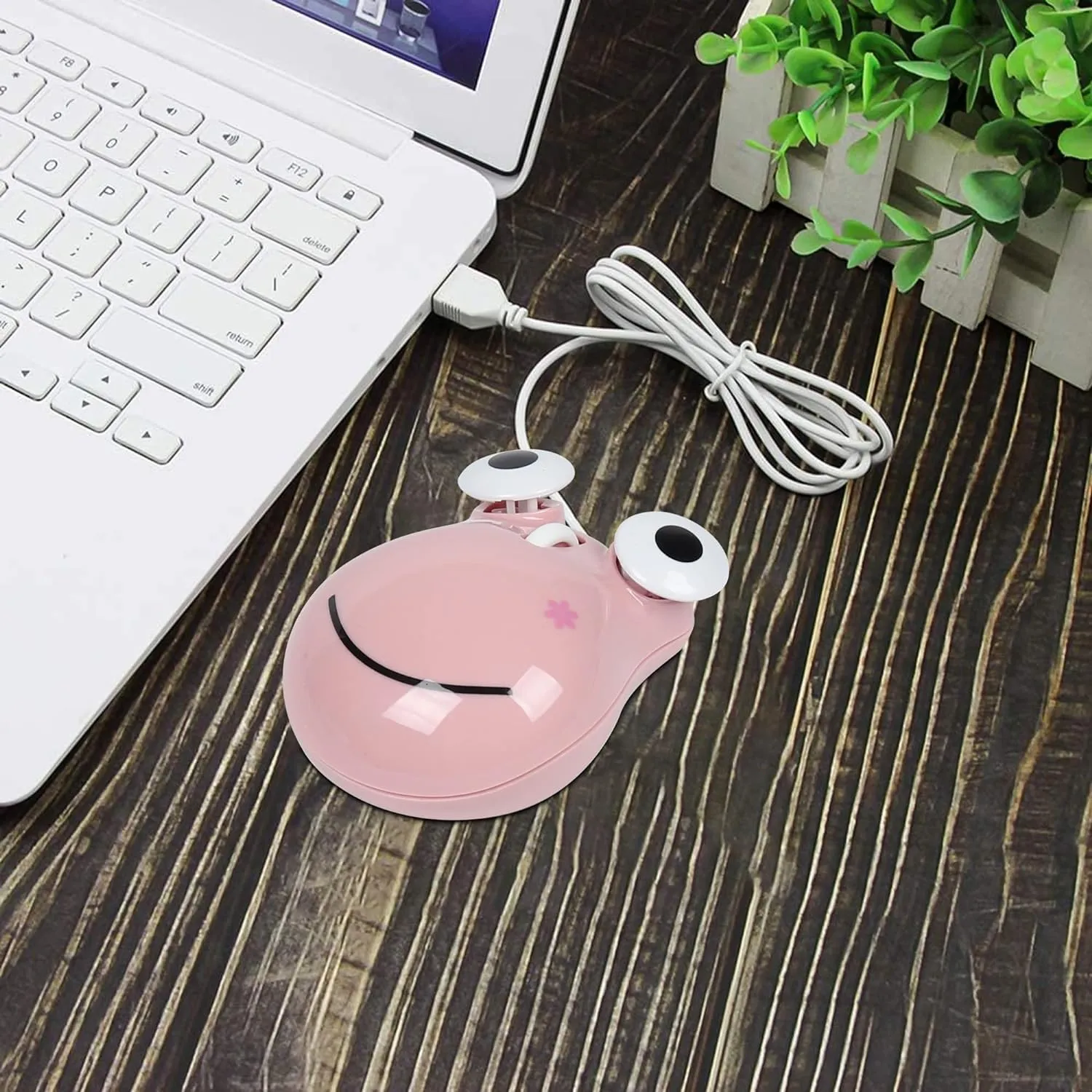Cute Frog Cartoon Mouse 1600Dpi USB Wired 3D Mini Mice For PC, Laptop ...