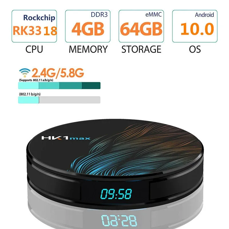 DHgate.com:HK1 MAX 4K Smart Android TV Box, 4GB 128GB Android 11 Set ...