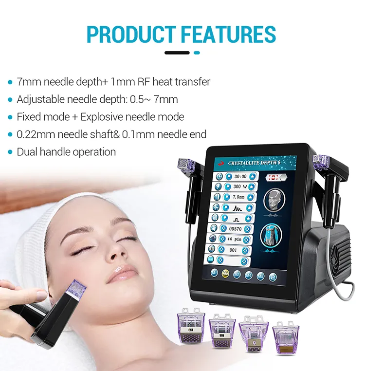 8 Portable Rf Crystallite Microneedling Skin Scrubber Anti Aging Facial