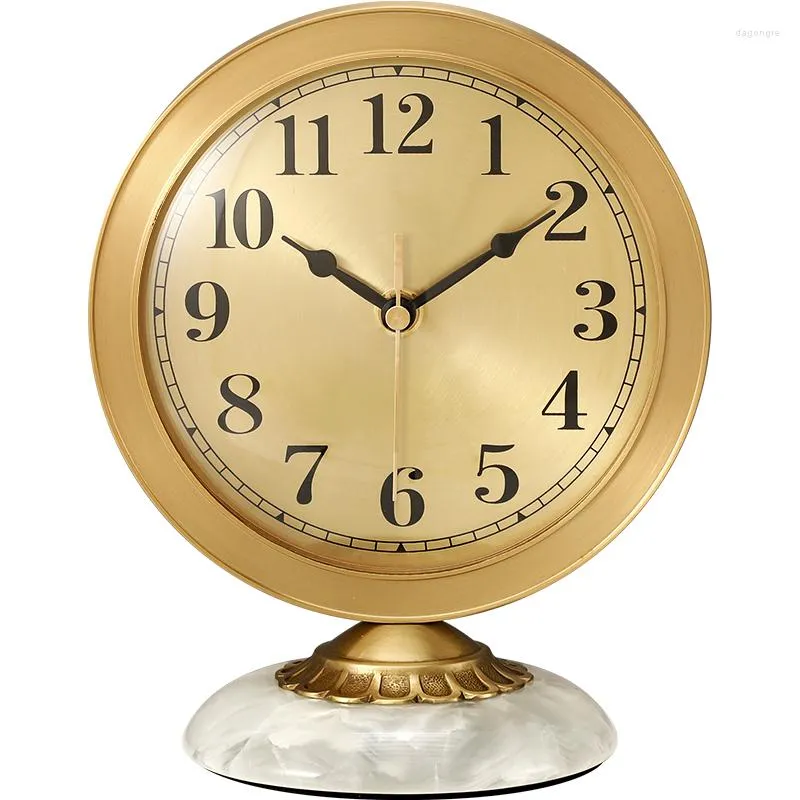 DHgate.com:Gold Clock, Luxury Brass Desk Clock, Aesthetic Desktop Home ...