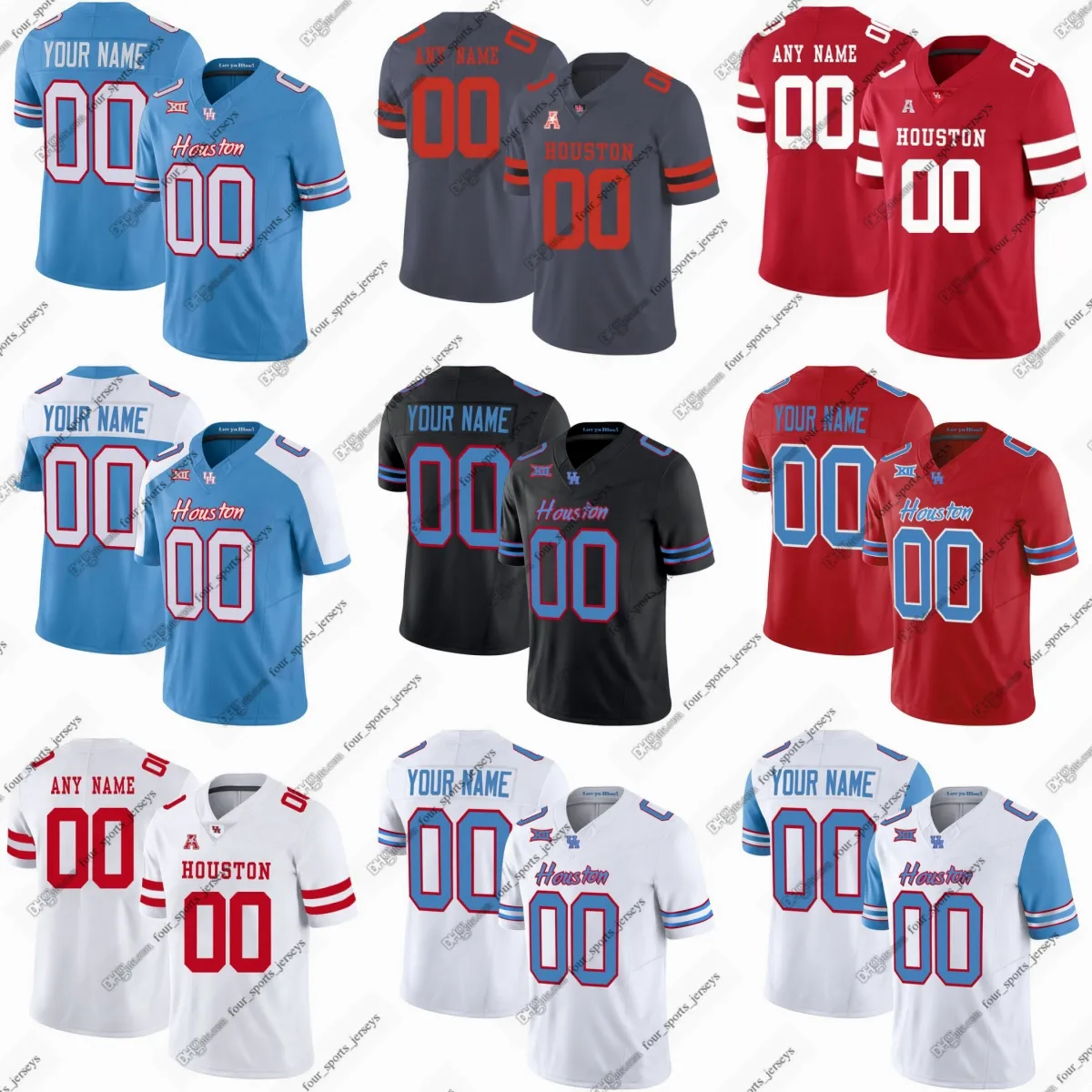 Custom College Houston Cougars Football Jerseys... From Four_sports ...