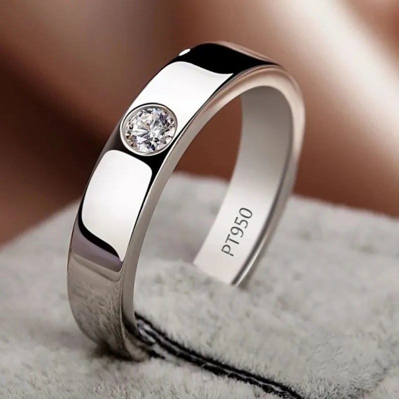Yanleyu Men's PT950 Platinum Ring D Color Diamond... From Yizhan03, $64 ...